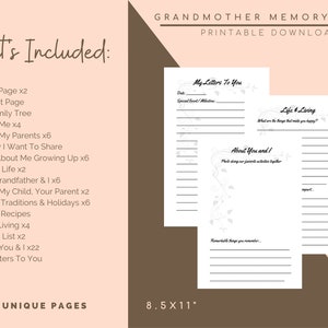 Grandmother Memory Book, Grandmother Legacy Journal, Grandma Gifts ...