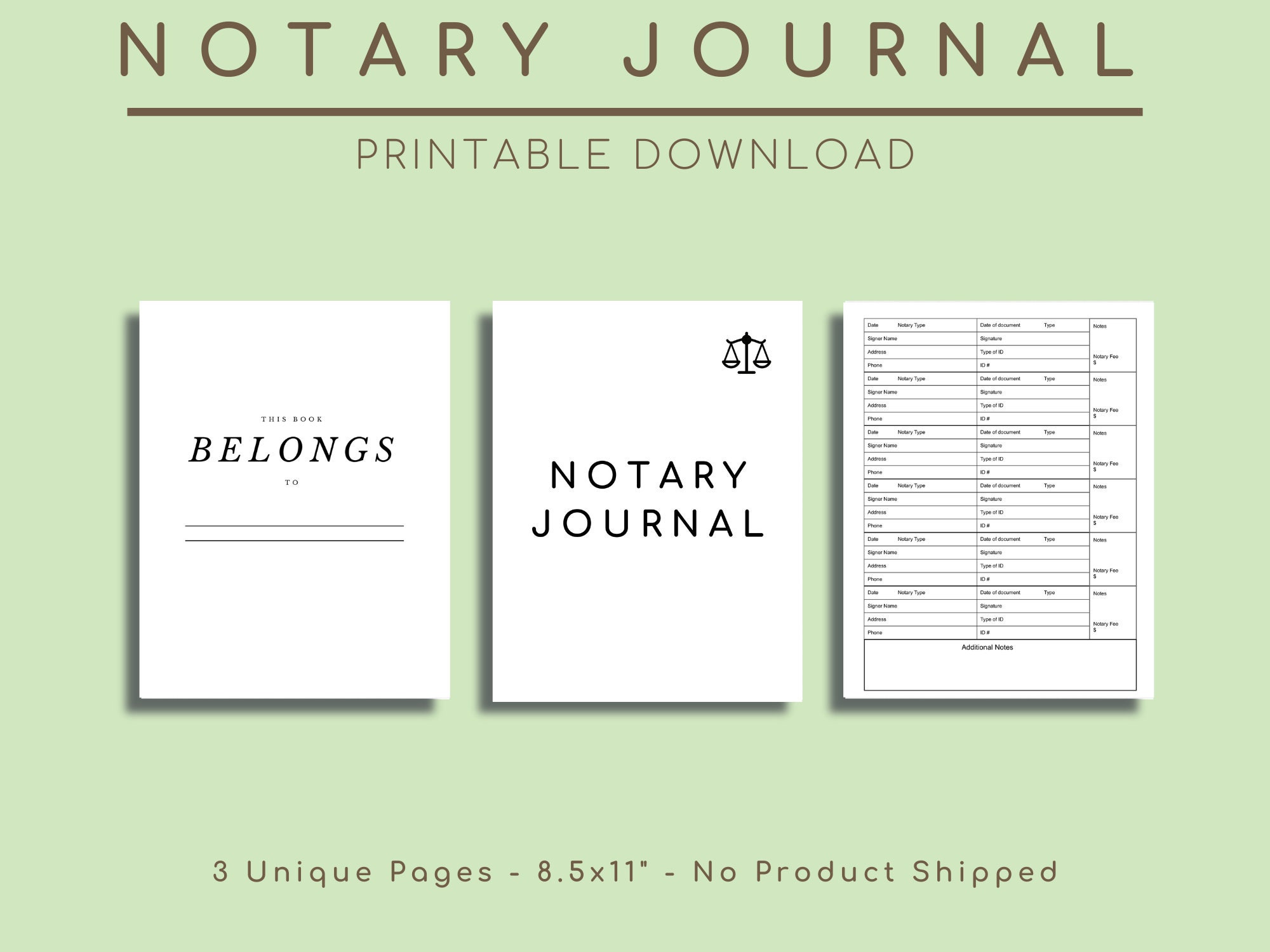 Pink Notary Journal