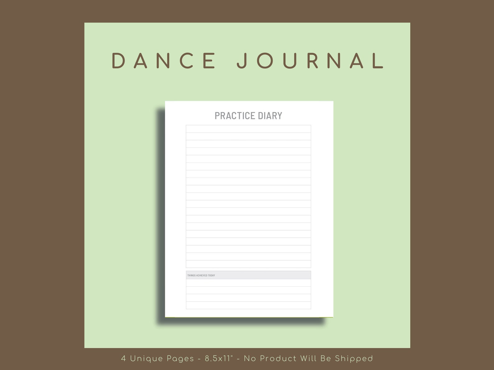 Dance Journal, Practice, Ballet Journal, Ballet Tracker, for Kids, Gift ...