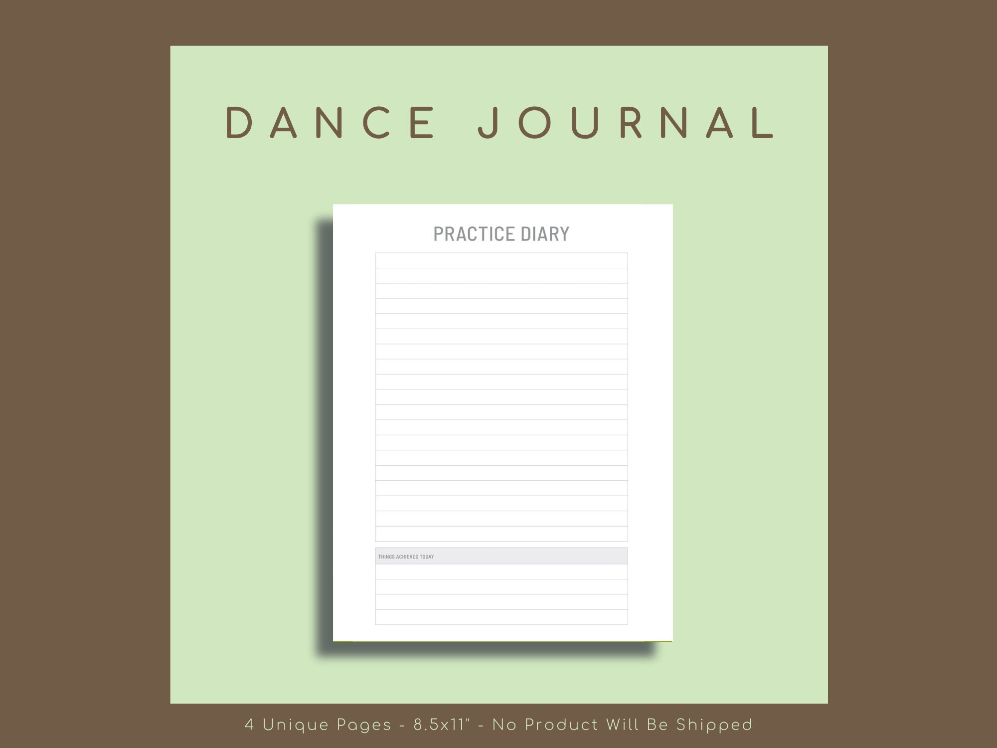 Dance Journal, Practice, Ballet Journal, Ballet Tracker, for Kids, Gift ...