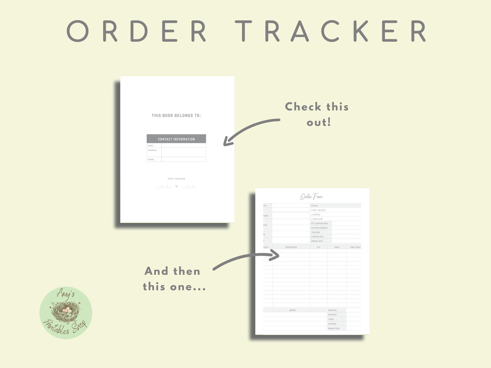 Order Tracker, Order Form Template Book, Sales Journal, Tracking Status ...