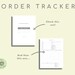 Order Tracker, Order Form Template Book, Sales Journal, Tracking Status ...