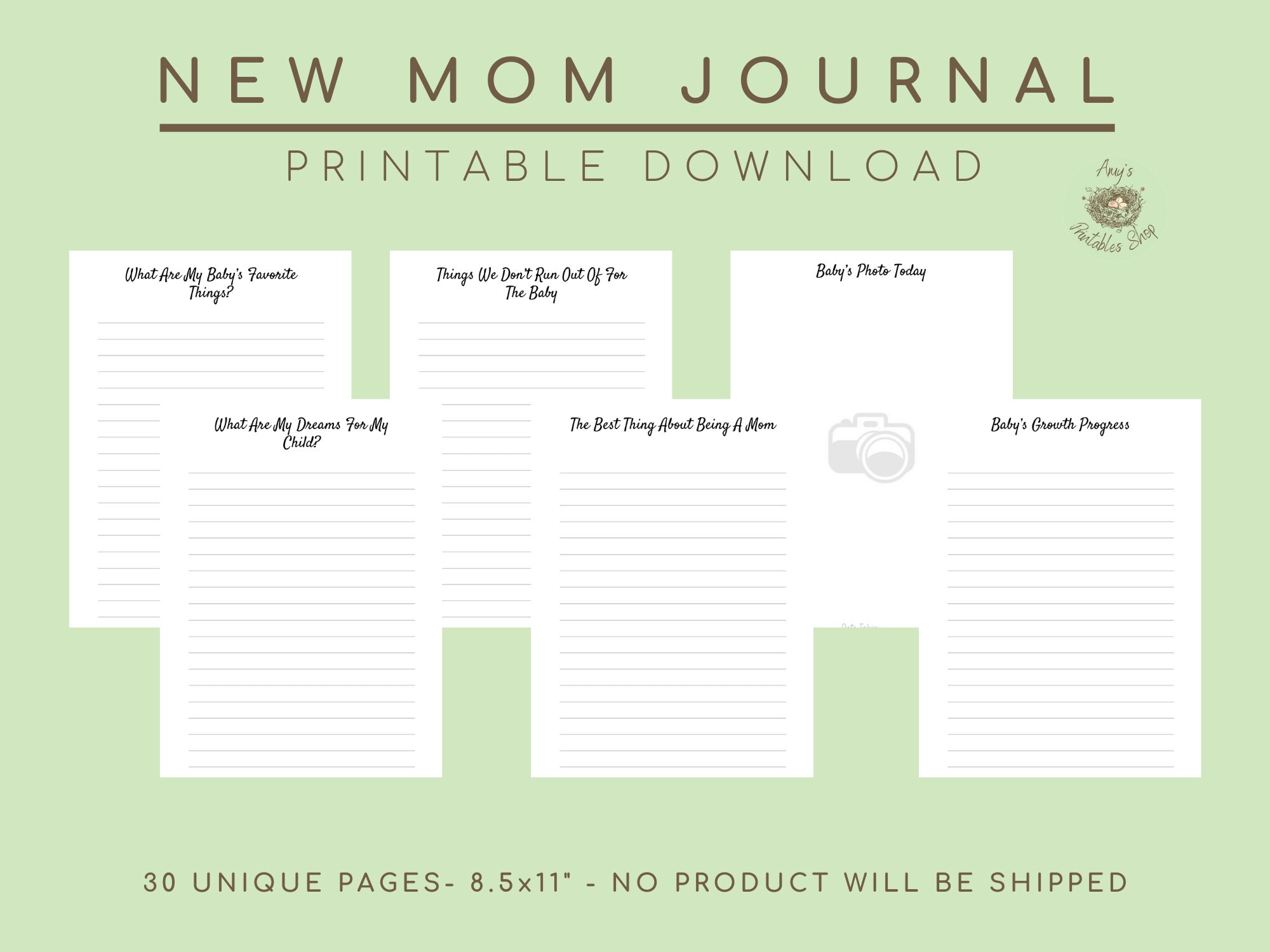 New Mom Journal, Mommy Diary, Mommy Gift, First-time Mother Journal ...
