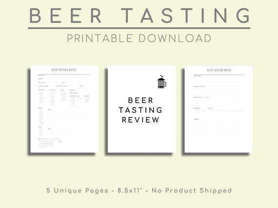 Beer Tasting Review Beer Gifts Scorecard Rating Sheets | Etsy