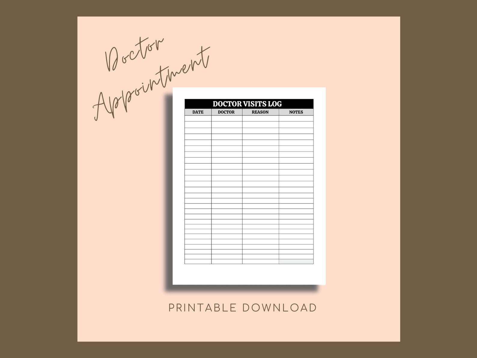 Doctor Appointment Journal, Health Care Wellness Notes, Medical ...