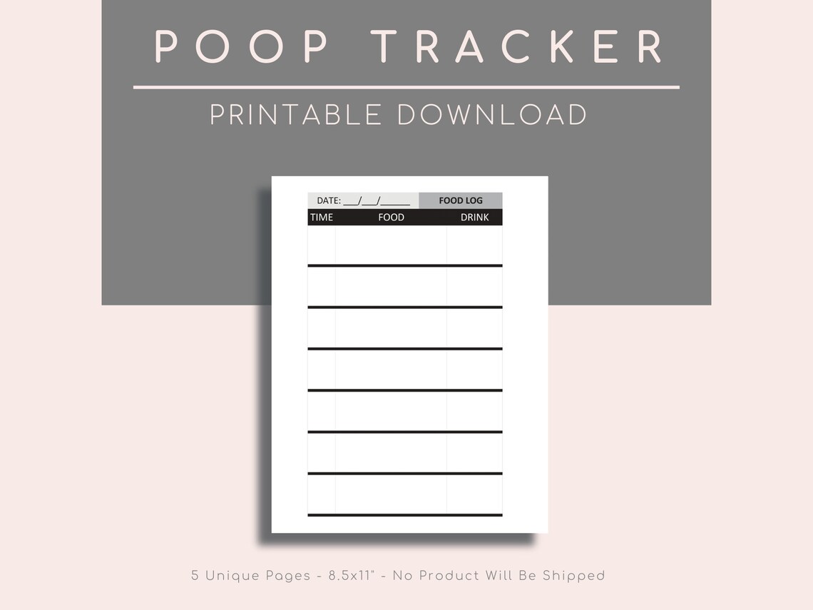 Poop Tracker, Bristol Chart, Stool Journal, Types of Poop, Bowel ...
