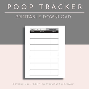 Poop Tracker, Bristol Chart, Stool Journal, Types of Poop, Bowel ...