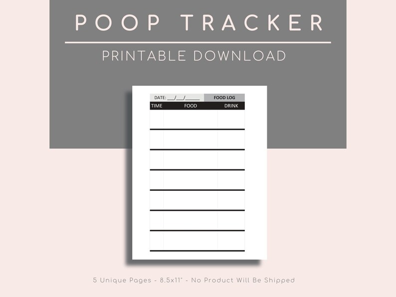 Poop Tracker, Bristol Chart, Stool Journal, Types of Poop, Bowel ...