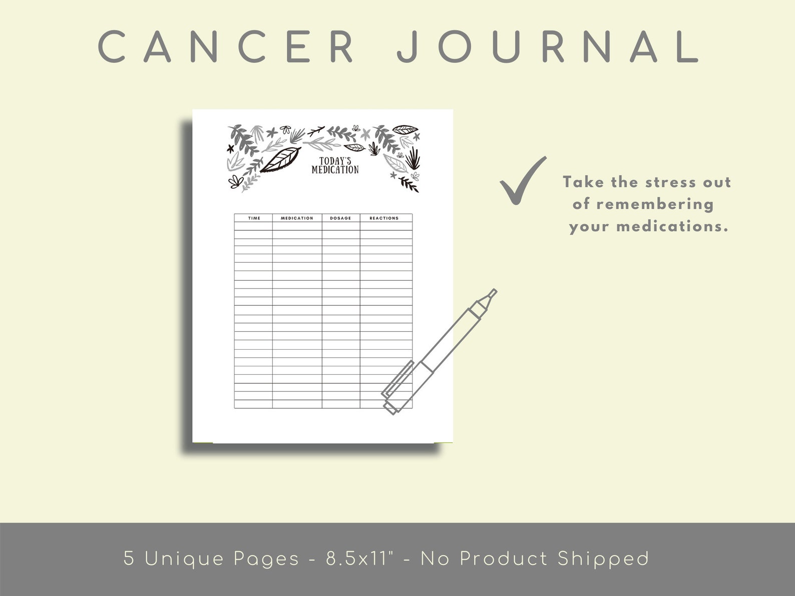 Cancer Journal, Chemotherapy Diary, Treatment, Chemo Log, Cancer ...