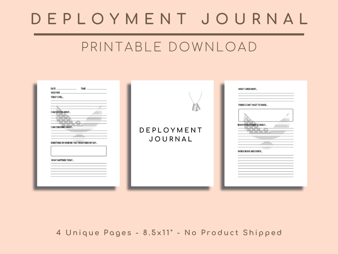 Deployment Journal, Military Notebook, Military Soldier Going Away Gift ...