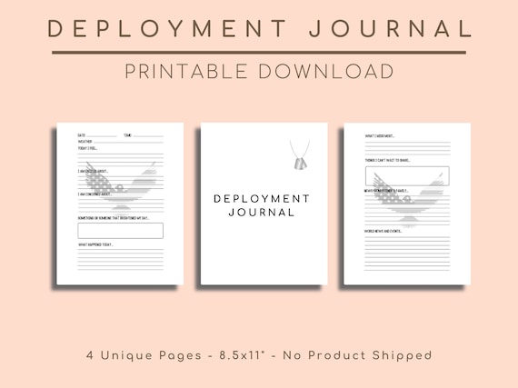 Deployment Journal Military Notebook Military Soldier Going | Etsy