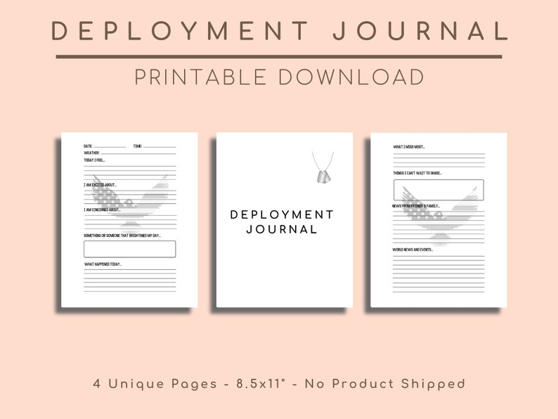 Deployment Journal, Military Notebook, Military Soldier Going Away Gift ...