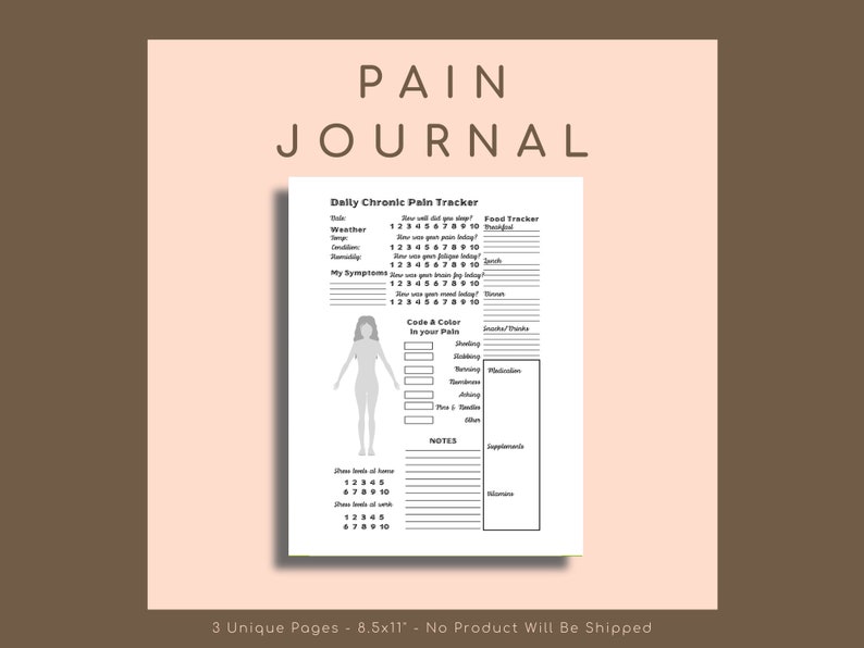 Pain Journal, Pain Management Scale, Chronic Symptom Tracker ...