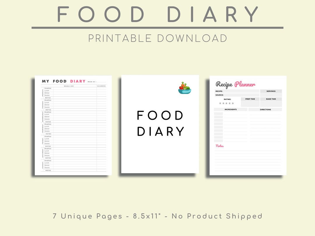 Food Diary, Food Menu, Recipe Book, Recipe Cards, Menu Template, Weekly ...