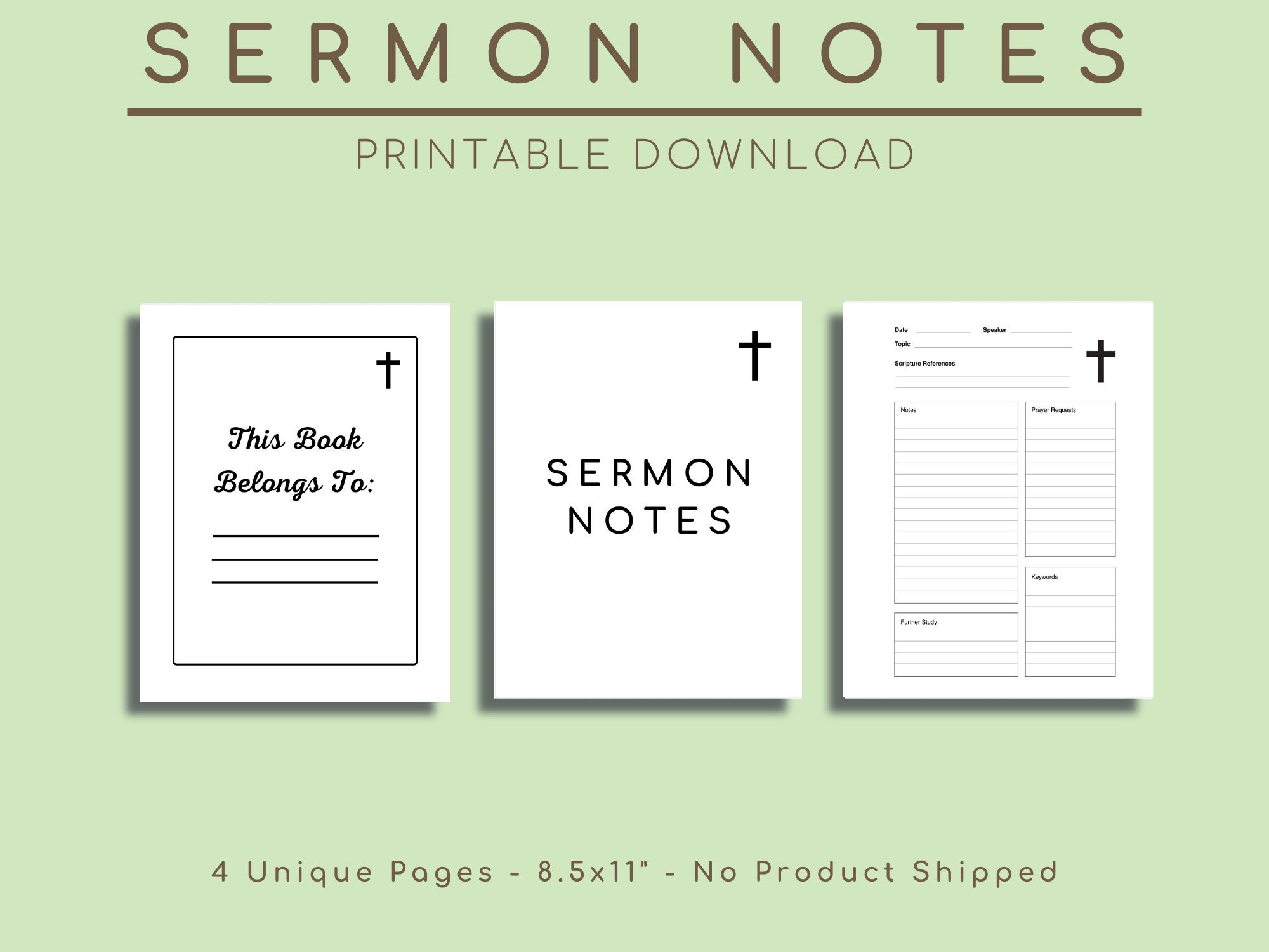 Sermon Notebook, Sermon Notes, Church Notes, Sunday Service, Church ...
