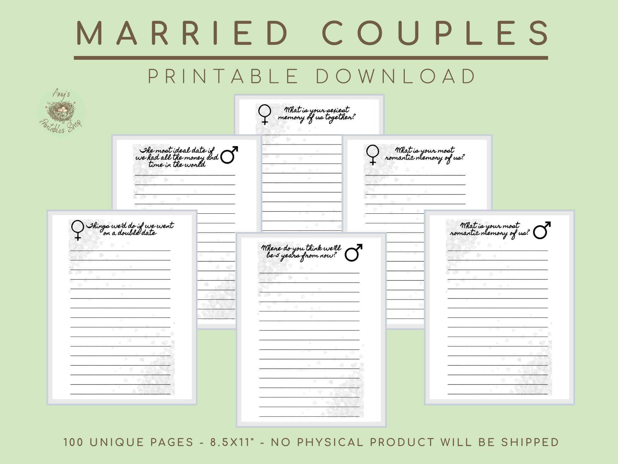 Married Couples Love Journal Memories Book His And Hers Love | Etsy
