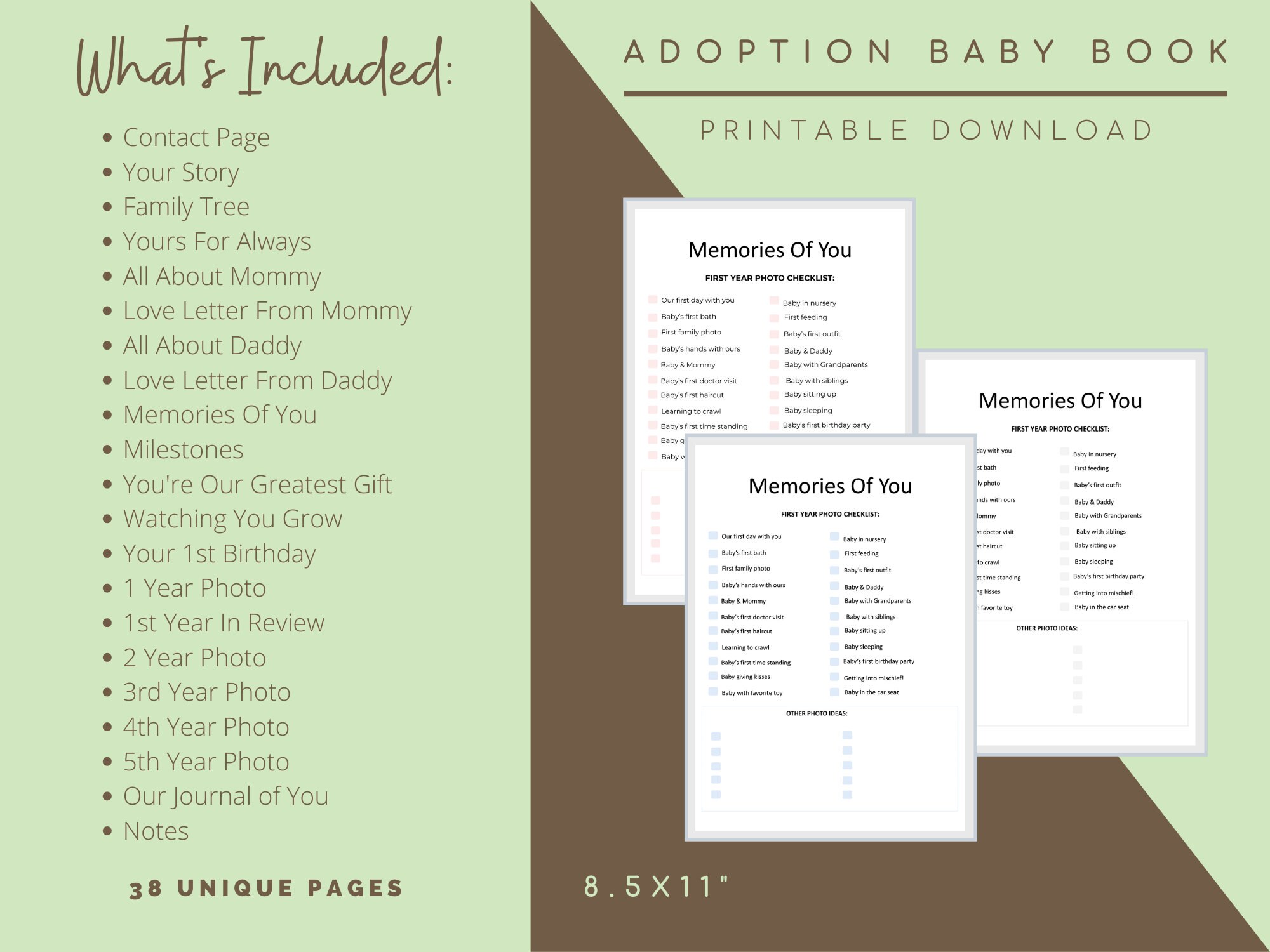 Adoption Baby Book Newborn Adoption Day Memory Record Your - Etsy