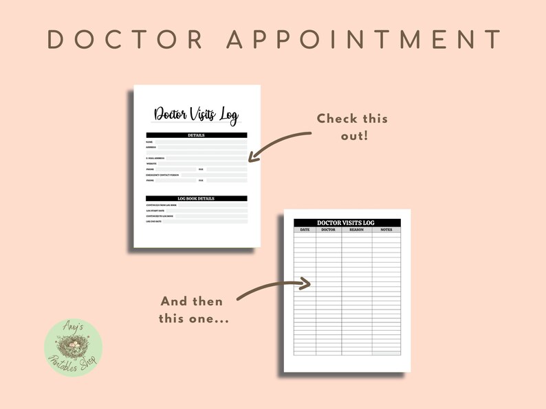 Doctor Appointment Journal, Health Care Wellness Notes, Medical ...