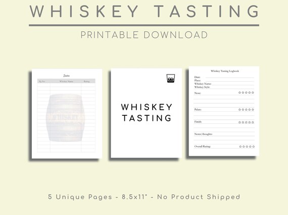 Whiskey Tasting Journal Whiskey Neat Scotch Bourbon Tasting | Etsy