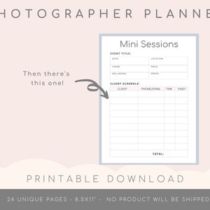 Photographer Planner, Photographers Plan, Photo Session Workflow Chart ...