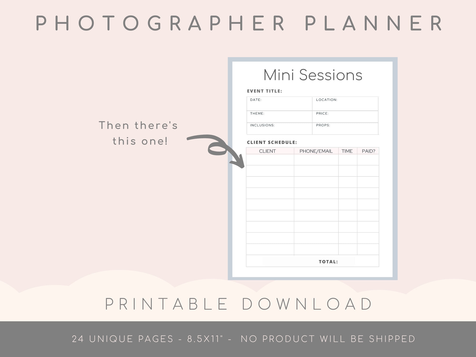 Photographer Planner, Photographers Plan, Photo Session Workflow Chart ...