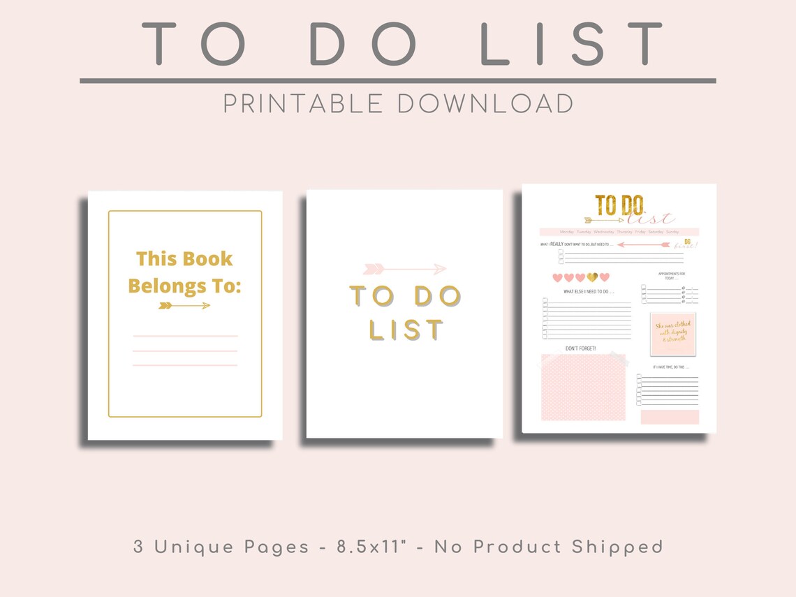 To Do List Template Task Manager Printable Day Organizer - Etsy