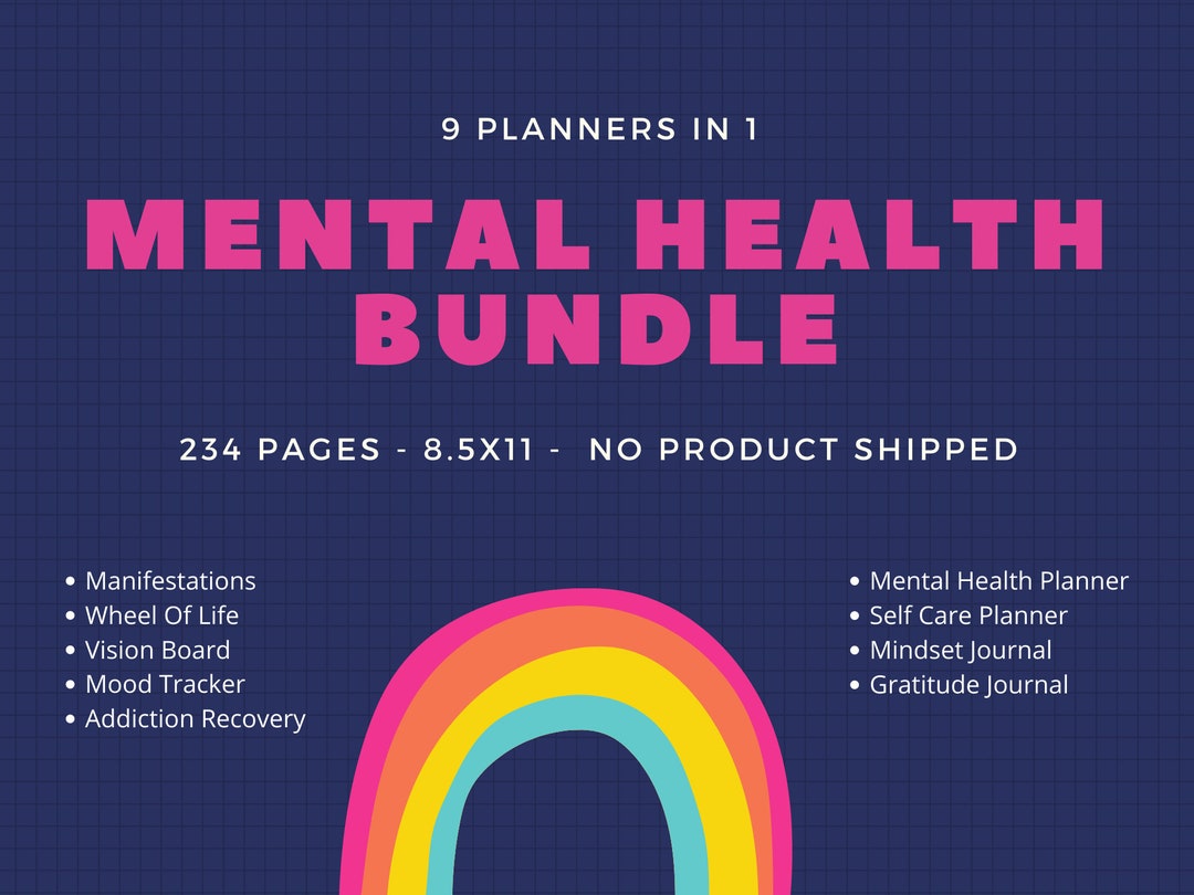 Mental Health Bundle, Wellness, Self Care, Mindset, Gratitude ...