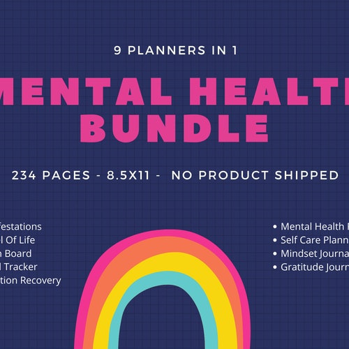 Mental Health Wellness Journal Mental Health Day Self Care - Etsy