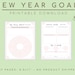 2022 New Year Goals Printable, Goal Planning, Resolutions , New Years ...