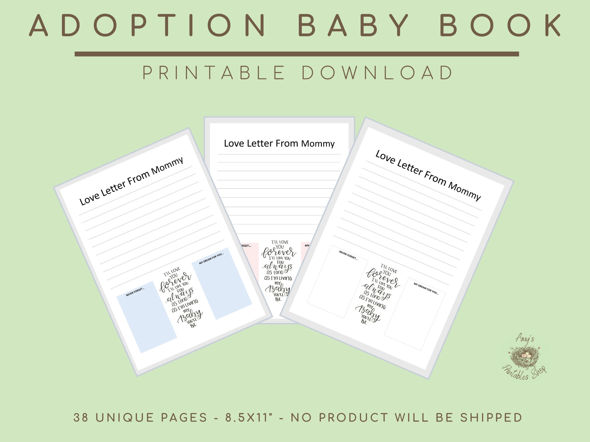Adoption Baby Book, Newborn Adoption Day Memory Record, Your Story ...