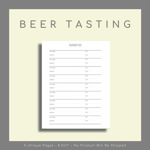 Beer Tasting Review, Beer Gifts, Scorecard, Rating Sheets, Flight Gift ...