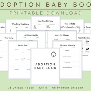 Adoption Baby Book, Newborn Adoption Day Memory Record, Your Story ...