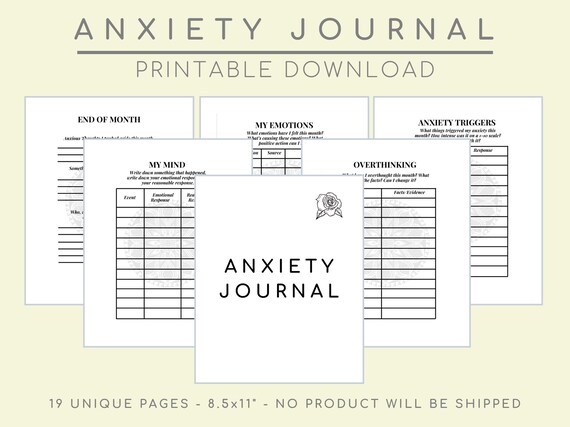 Anxiety Journal Anxiety Disorder Self Help Books Self Help | Etsy