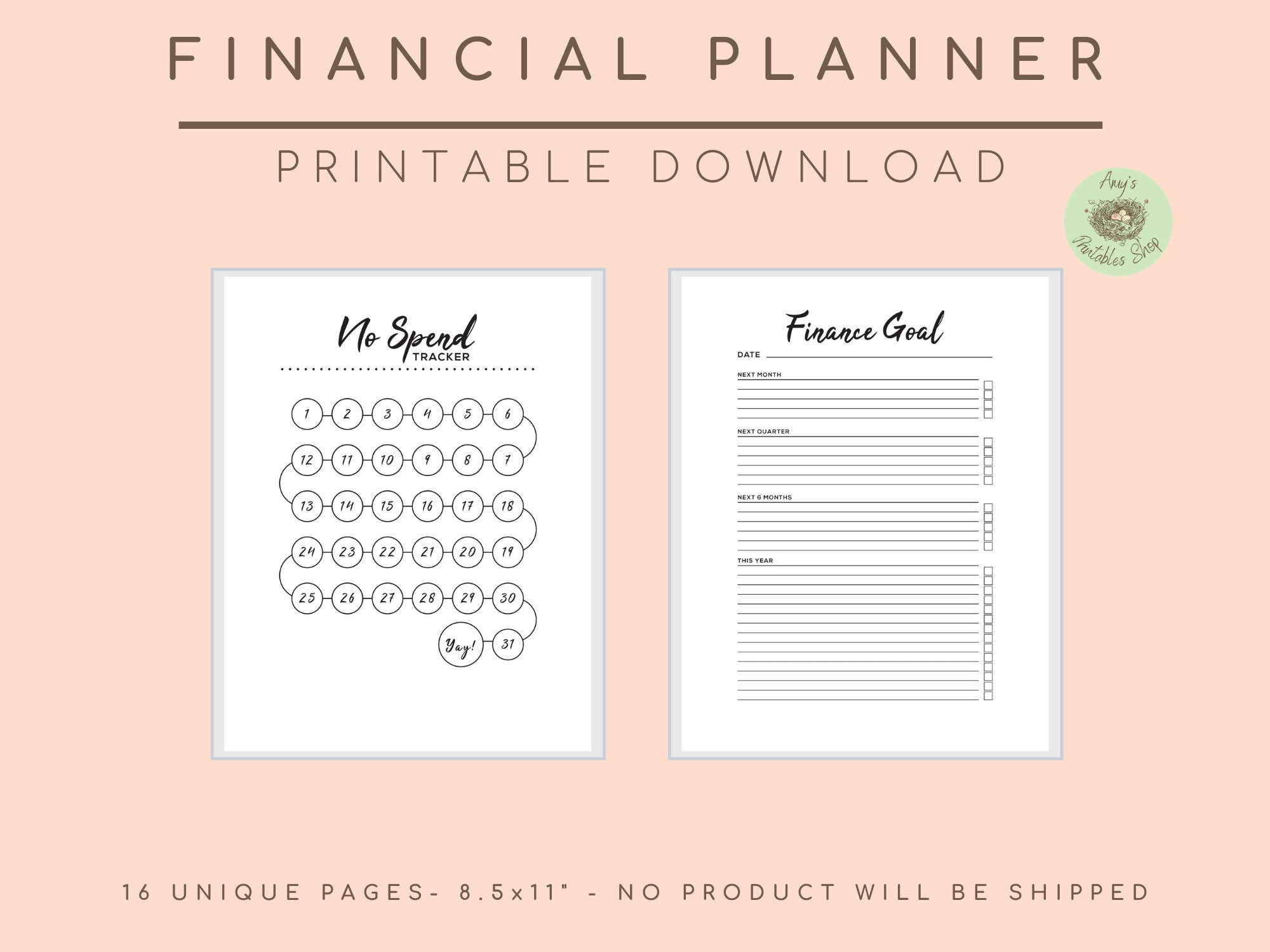 Financial Planner Finance Digital Budget Planner Expense | Etsy