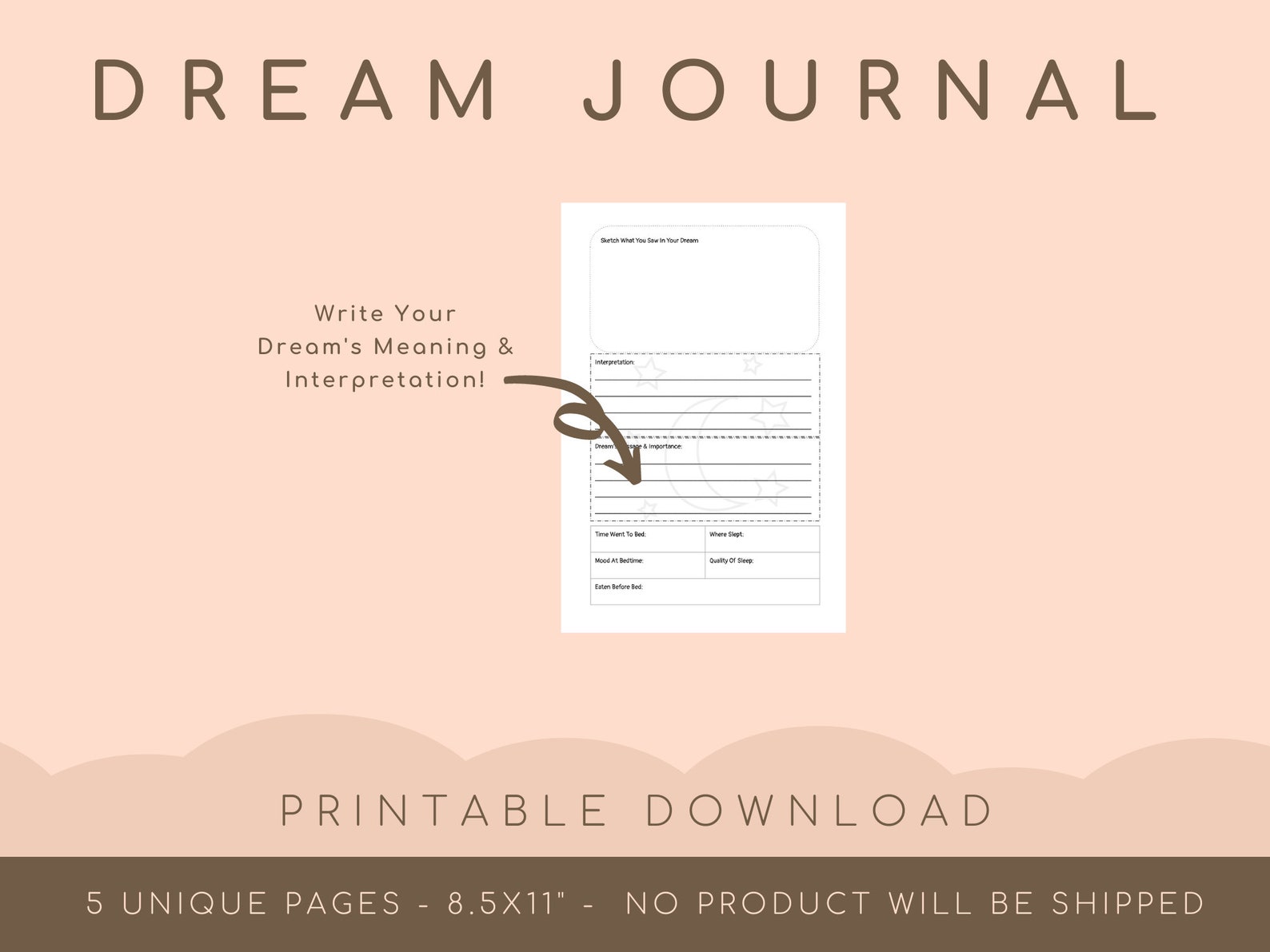 Dream Journal, Dream Interpretation, Diary, Sleep Log, Sleep Tracker ...