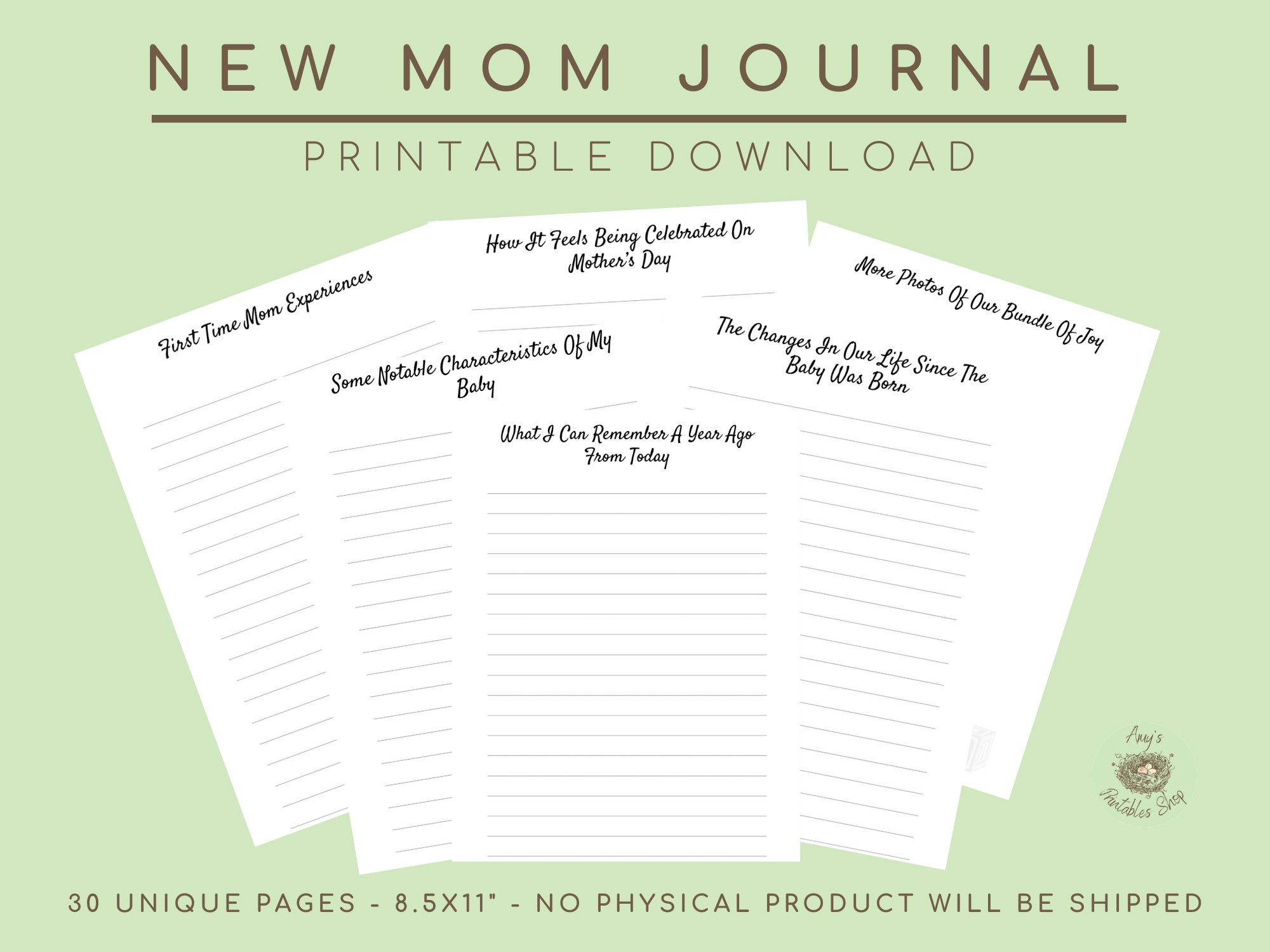 New Mom Journal, Mommy Diary, Mommy Gift, First-time Mother Journal ...