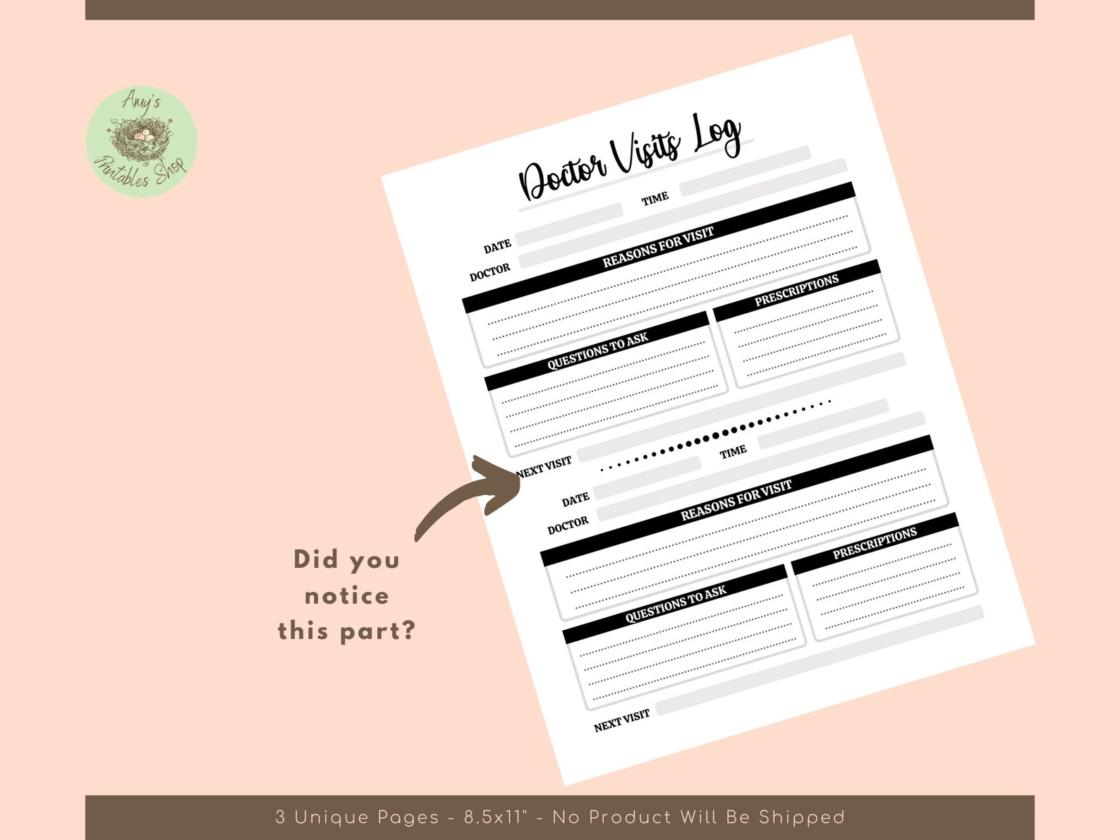 Doctor Appointment Journal, Health Care Wellness Notes, Medical ...