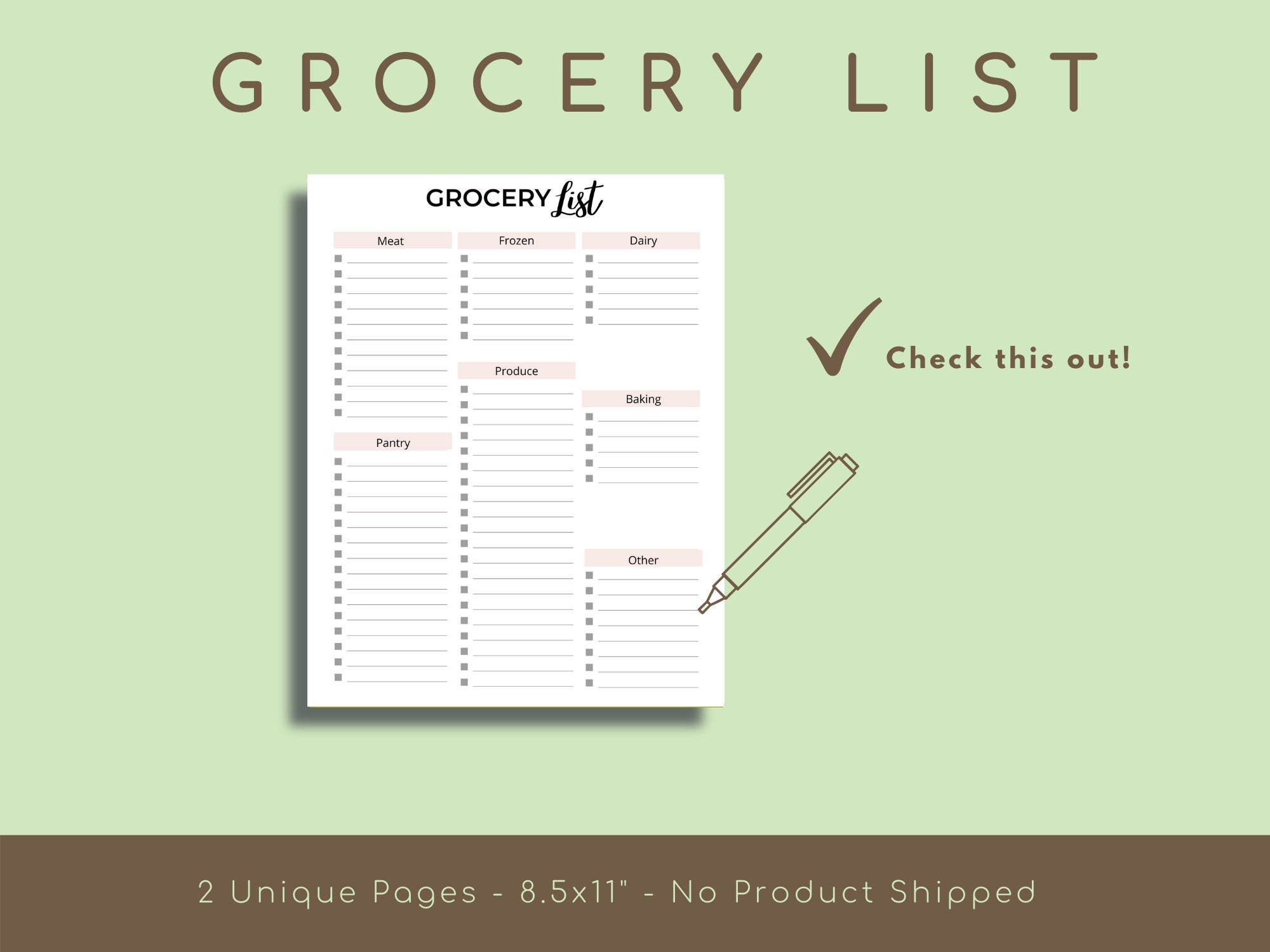 Grocery List Template, Master Grocery Shopping List Printablegr, Food ...