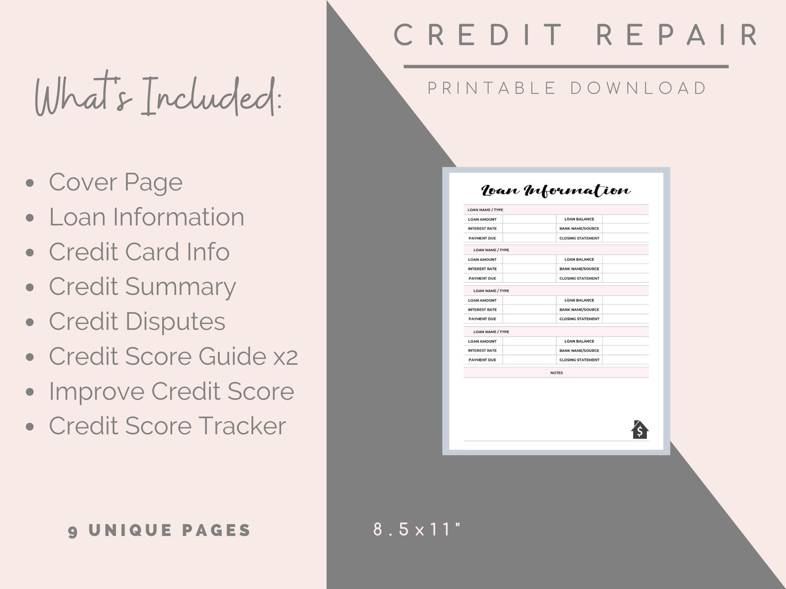 Credit Repair Guide, DIY Credit Repair, Credit Repair Planner Kit ...