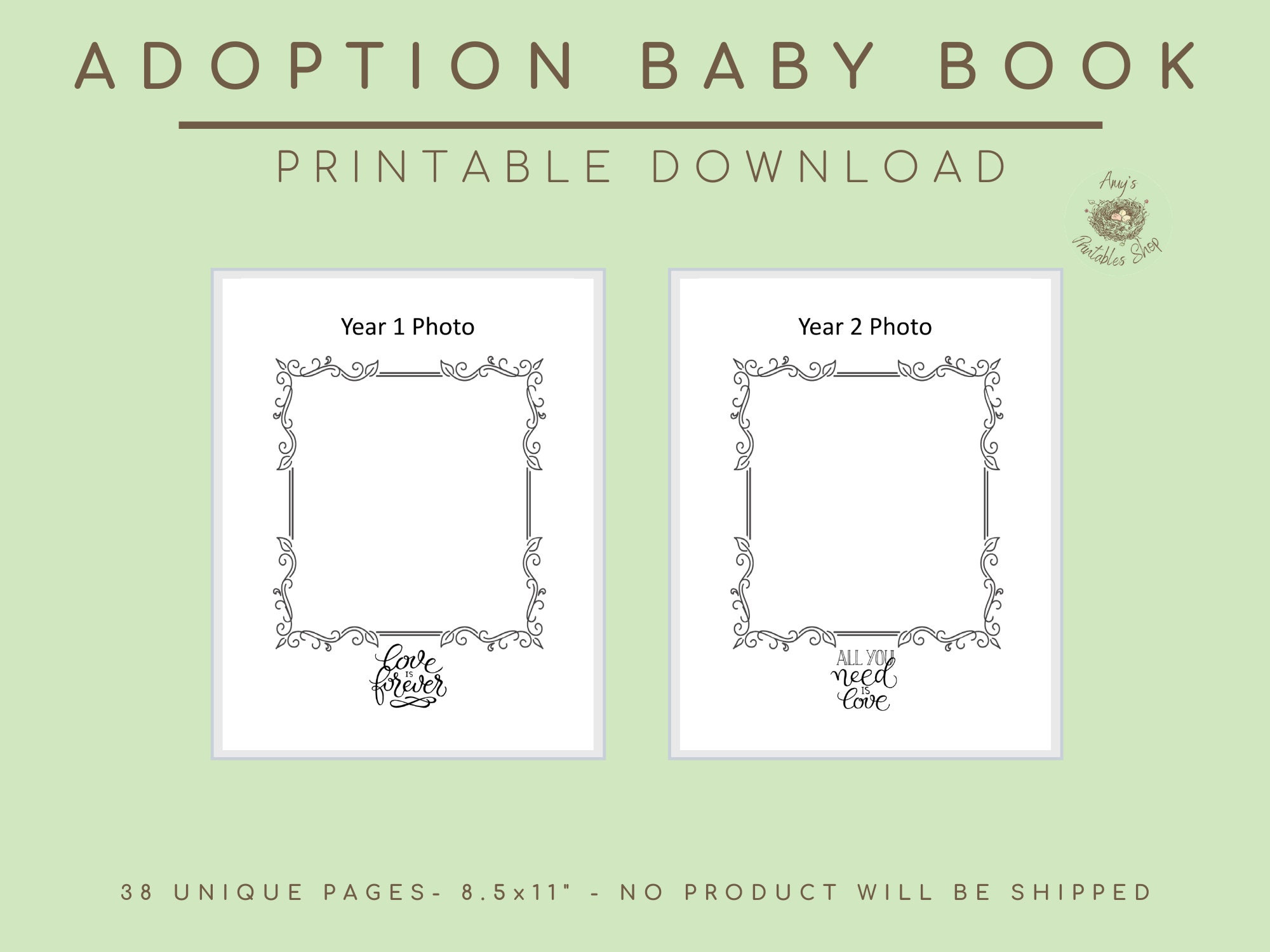 Adoption Baby Book Newborn Adoption Day Memory Record Your - Etsy
