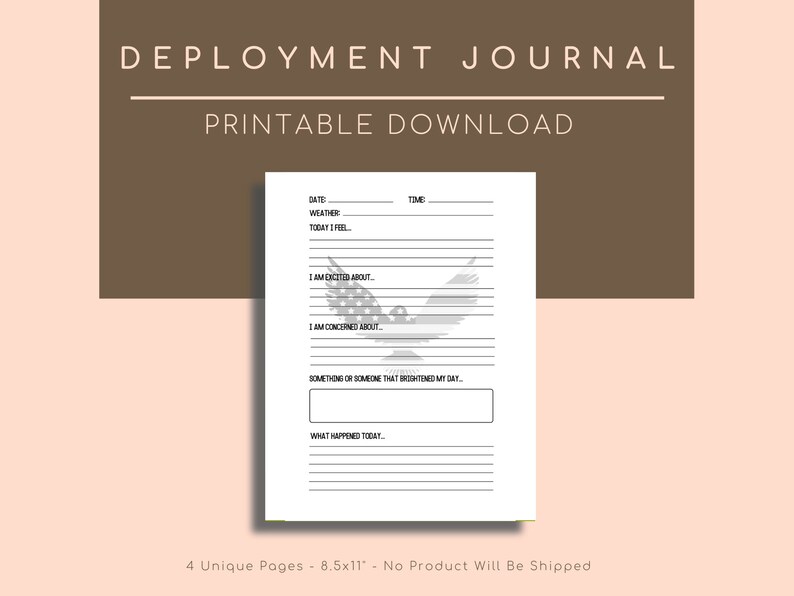 Deployment Journal, Military Notebook, Military Soldier Going Away Gift ...