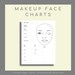 Makeup Face Charts Makeup Kit Make up Artist Organizer - Etsy