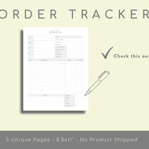 Order Tracker, Order Form Template Book, Sales Journal, Tracking Status ...