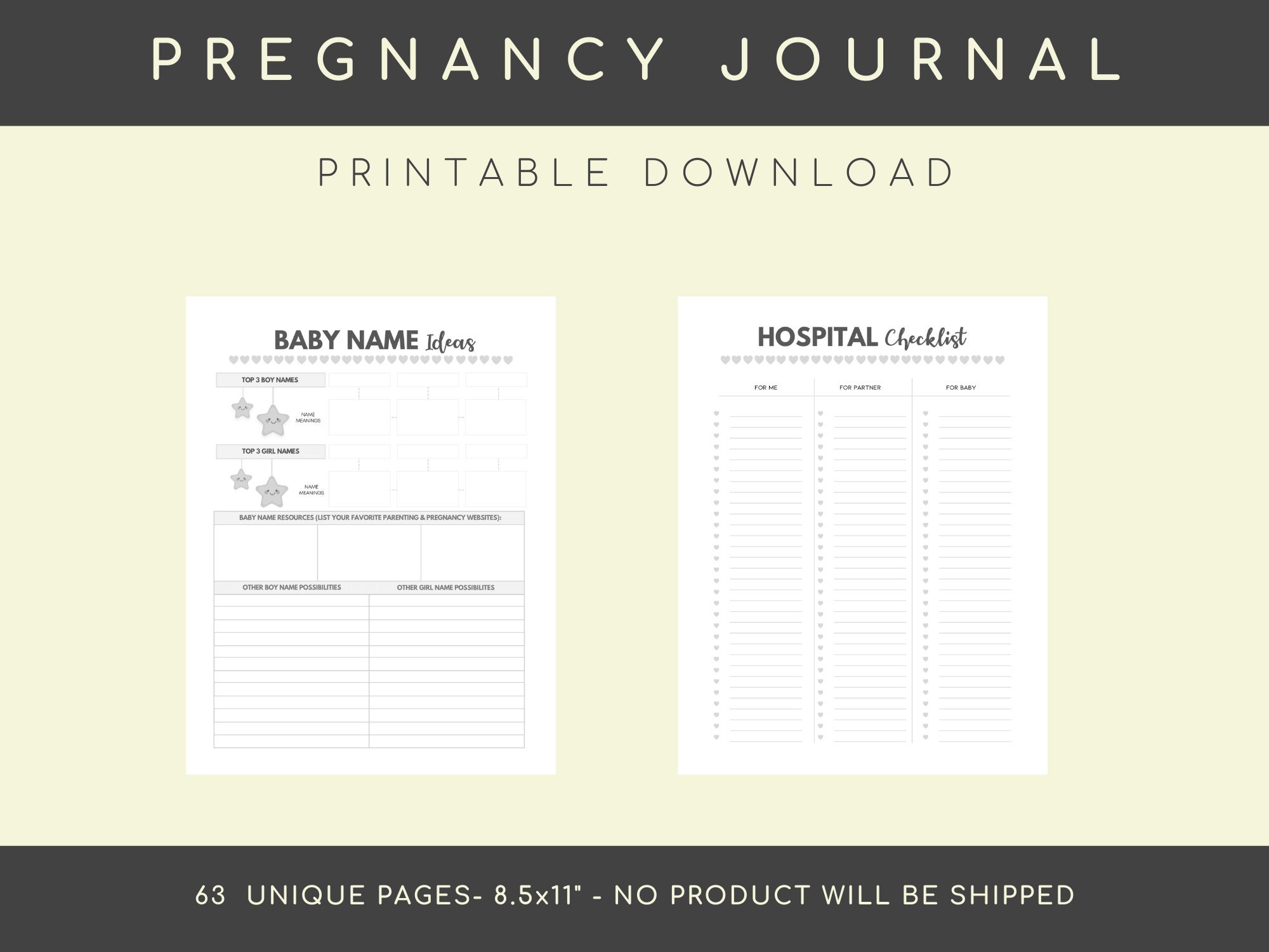 Pregnancy Tracker, Week by Week, Pregnancy Journal, Mom to Be, Diary ...