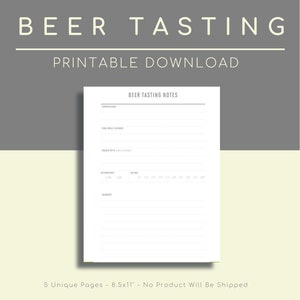 Beer Tasting Review, Beer Gifts, Scorecard, Rating Sheets, Flight Gift ...