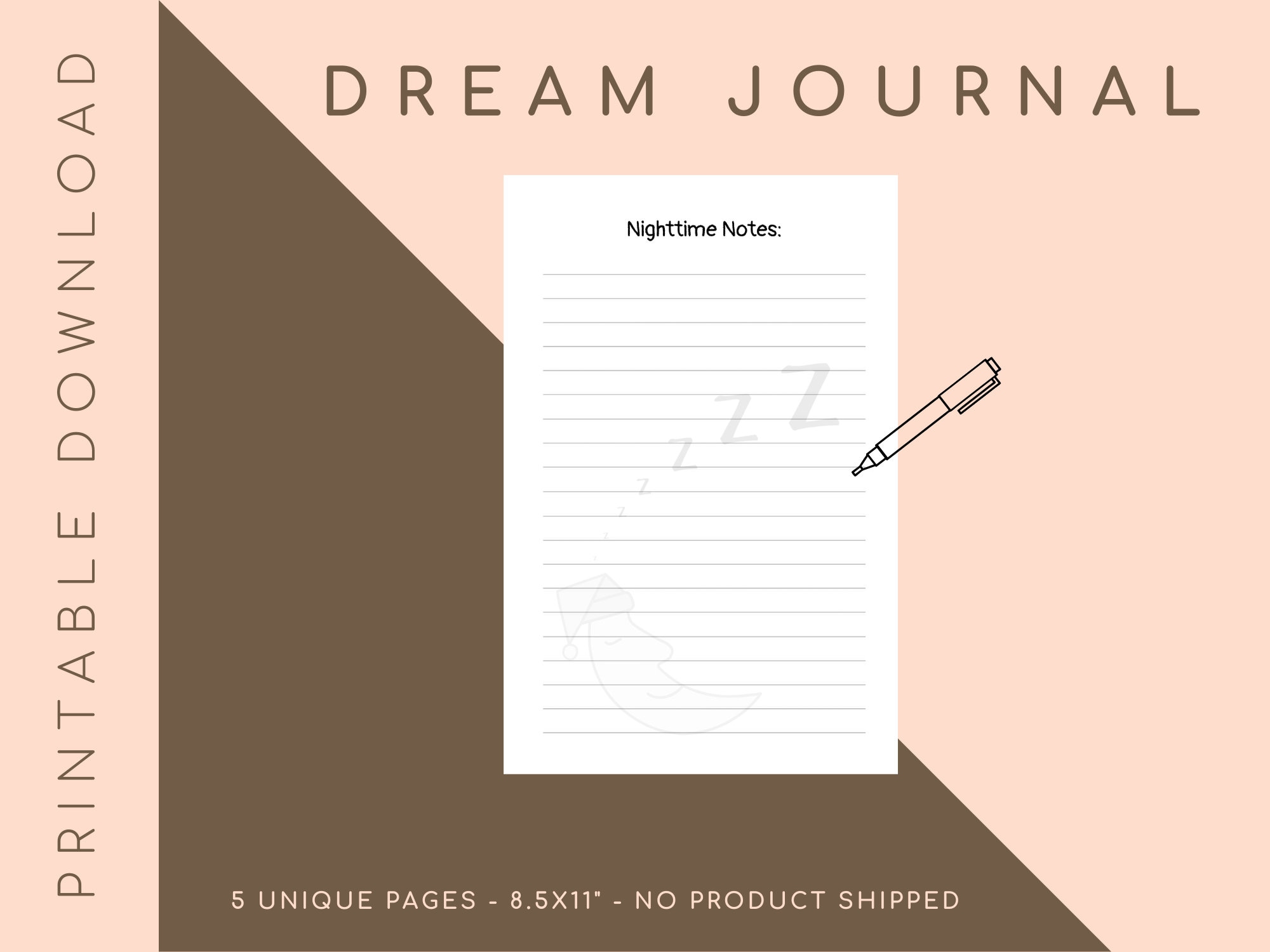 Dream Journal, Dream Interpretation, Diary, Sleep Log, Sleep Tracker ...