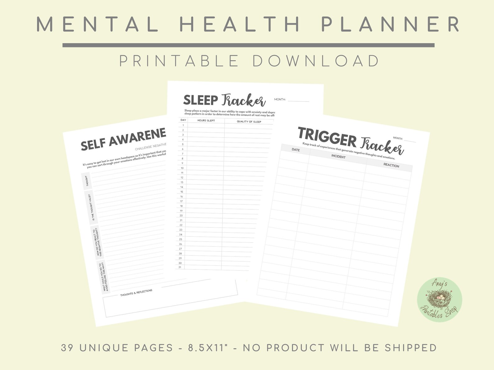 Mental Health Wellness Journal Mental Health Day Self Care | Etsy