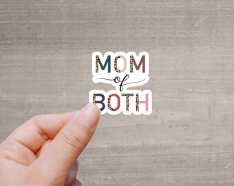 Mom of Both Sticker - Etsy