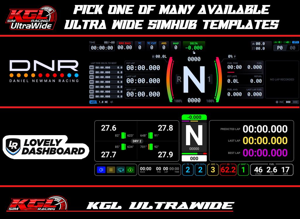 KGL Sim Racing Ultrawide Dashboard | 7.8″ | Magnetic | Kgl-ddu ...
