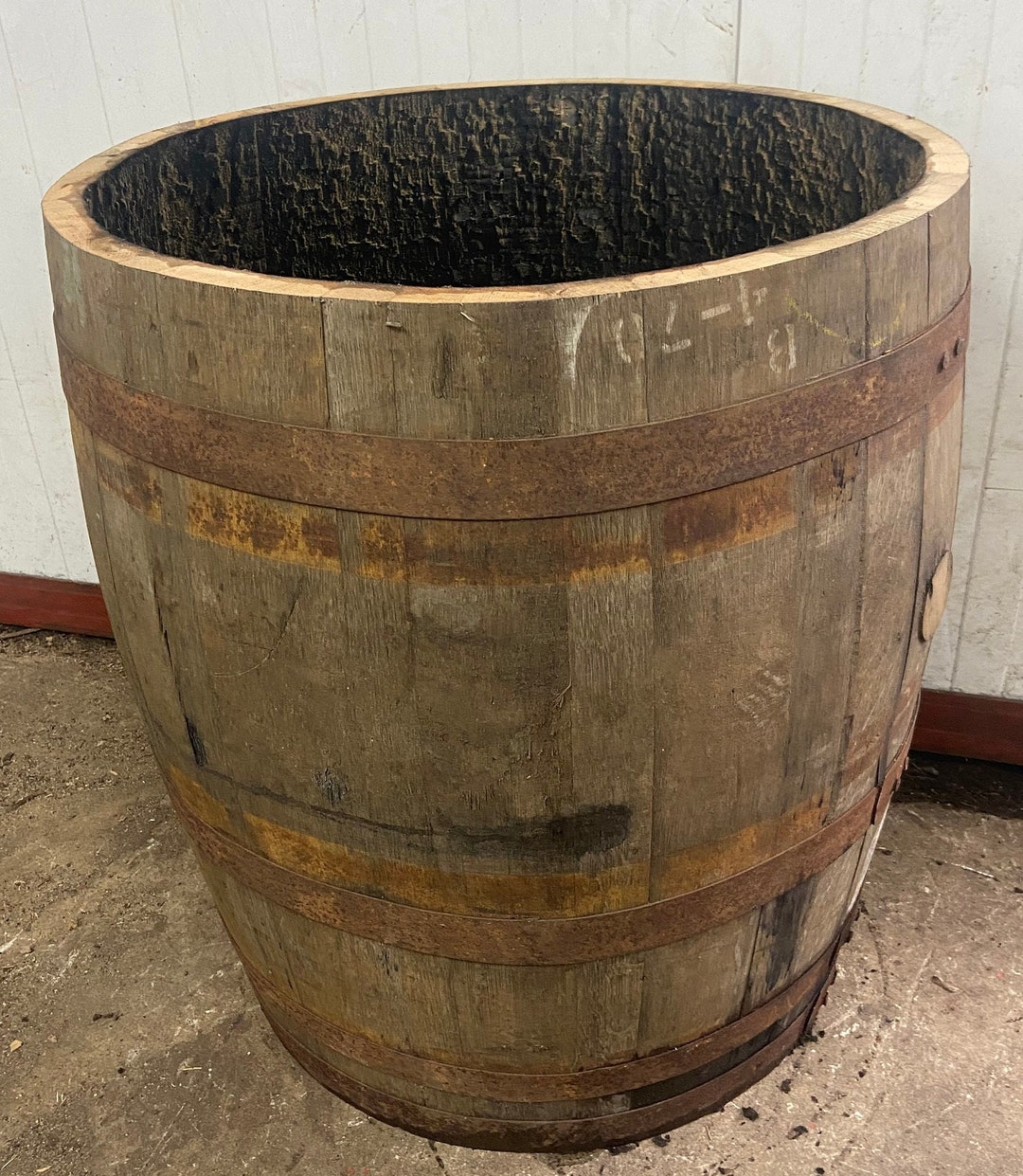 3/4 Whisky Barrel 70cm Tall Oak Planter/tub Tree Shrub Bush Flower ...